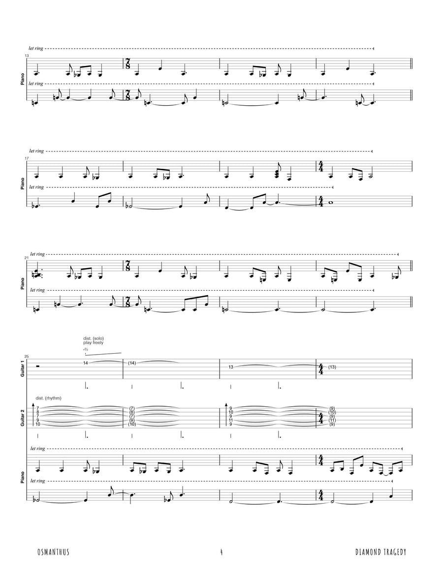 Nick Johnston: Diamond Tragedy Official Guitar Tab Book – Sheet Happens