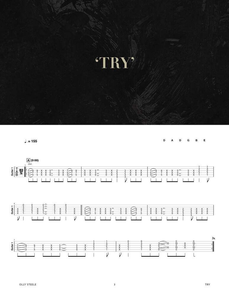 Olly Steele: Try Official Guitar Tab Book – Sheet Happens